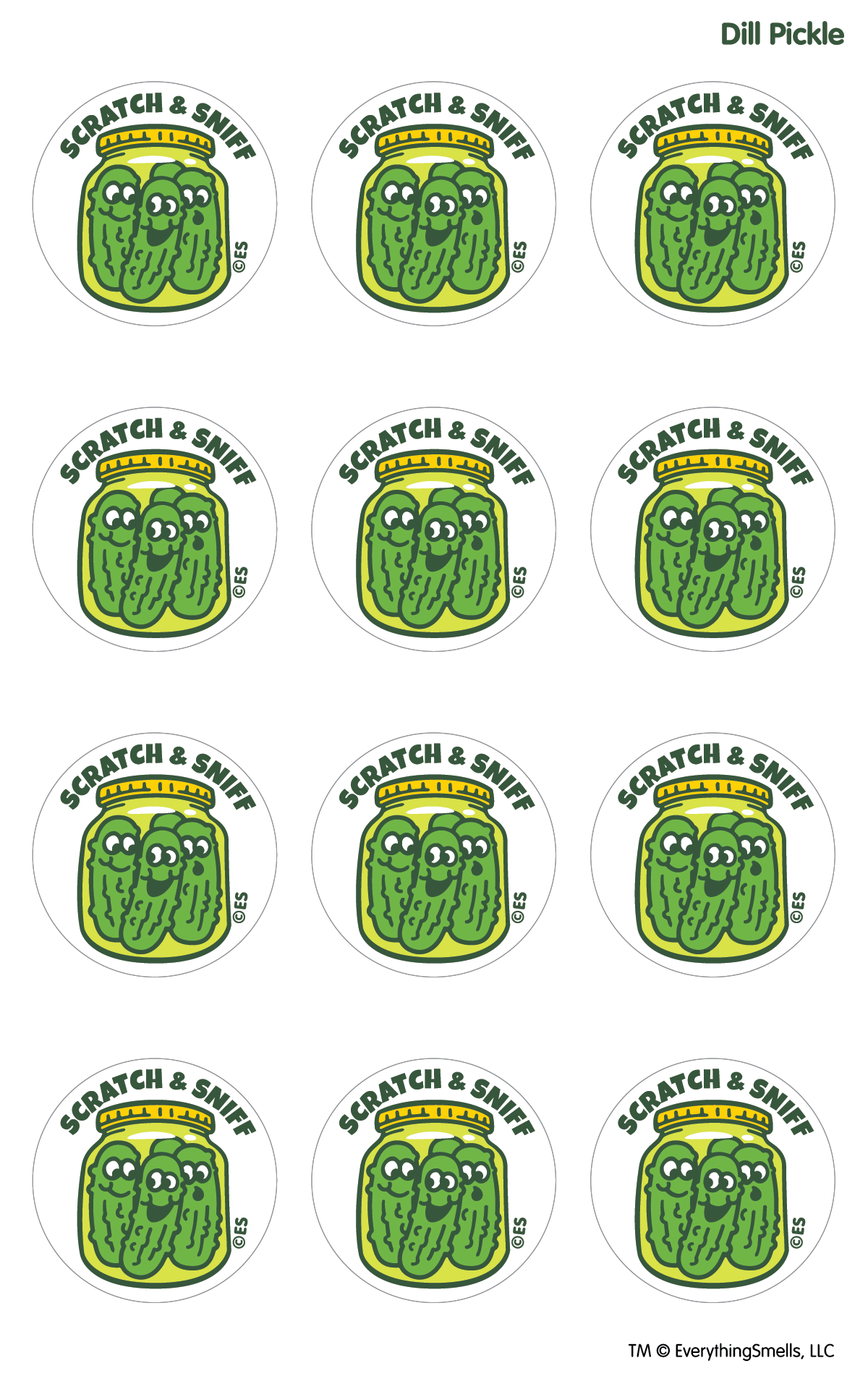Dill Pickles EverythingSmells Scratch & Sniff Stickers | EverythingSmells