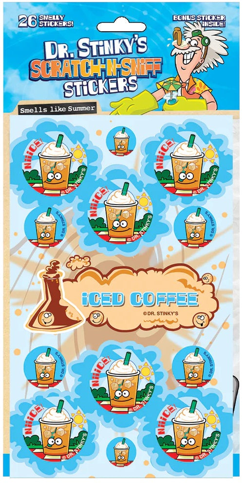 Iced Coffee Dr. Stinky Scratch-N-Sniff Stickers *NEW! | EverythingSmells