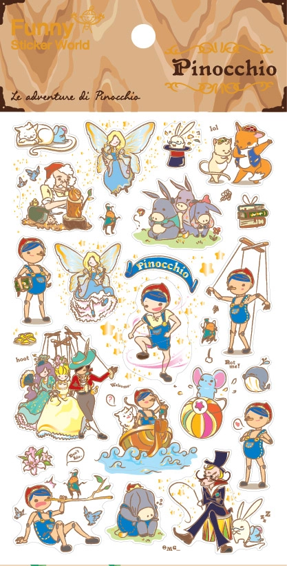 Pinocchio Stickers by Funny Sticker World *NEW! | EverythingSmells