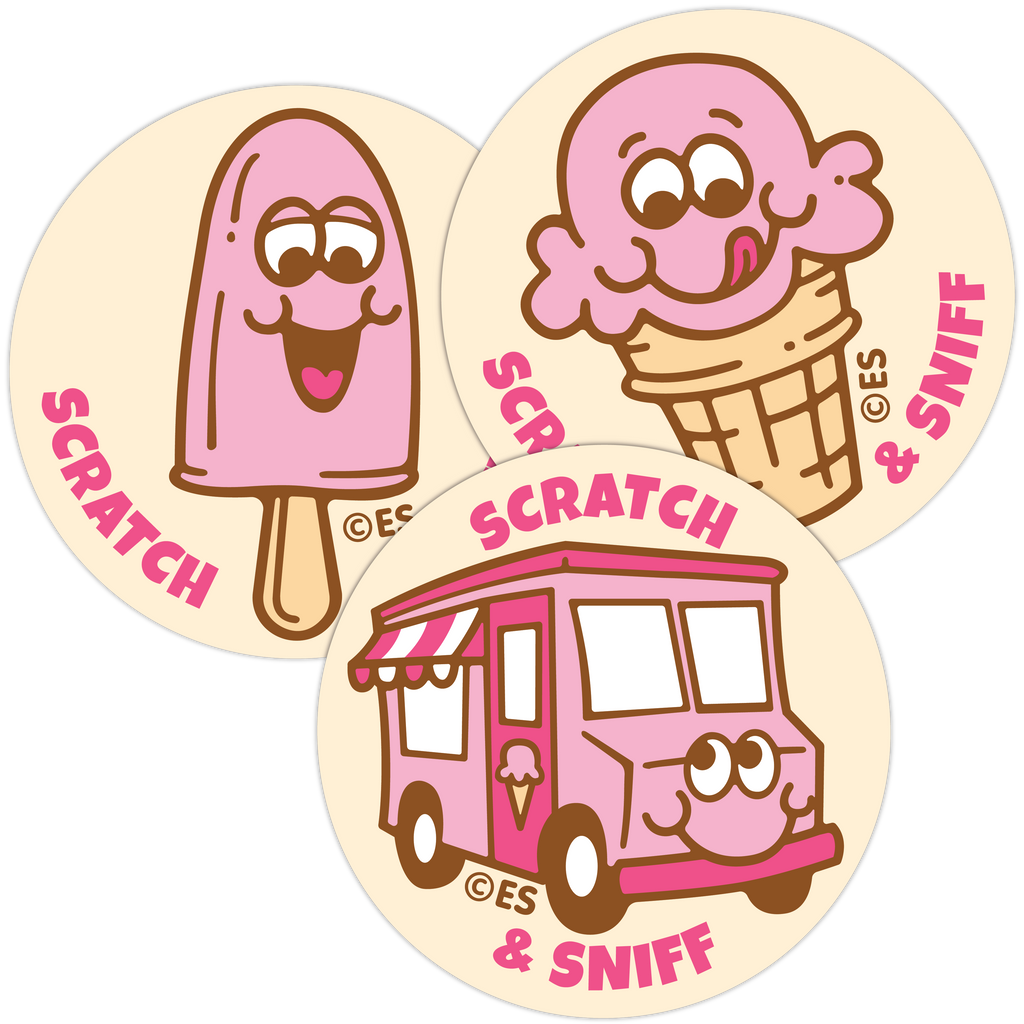 Strawberry Ice Cream EverythingSmells Scratch & Sniff Stickers ...