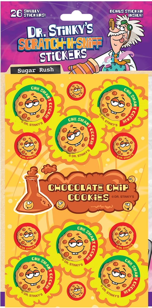 Chocolate Chip Cookie Dr. Stinky Scratch-N-Sniff Stickers ...